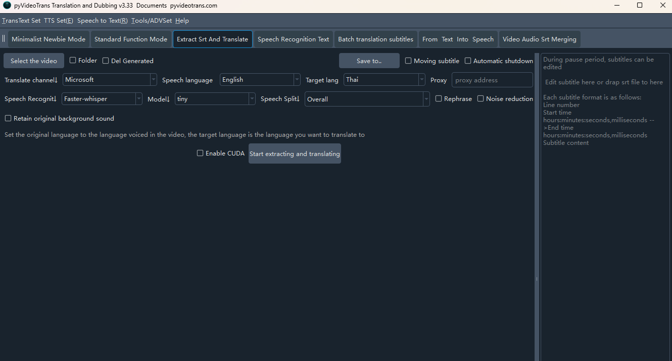 Pyvideotrans – omfoss